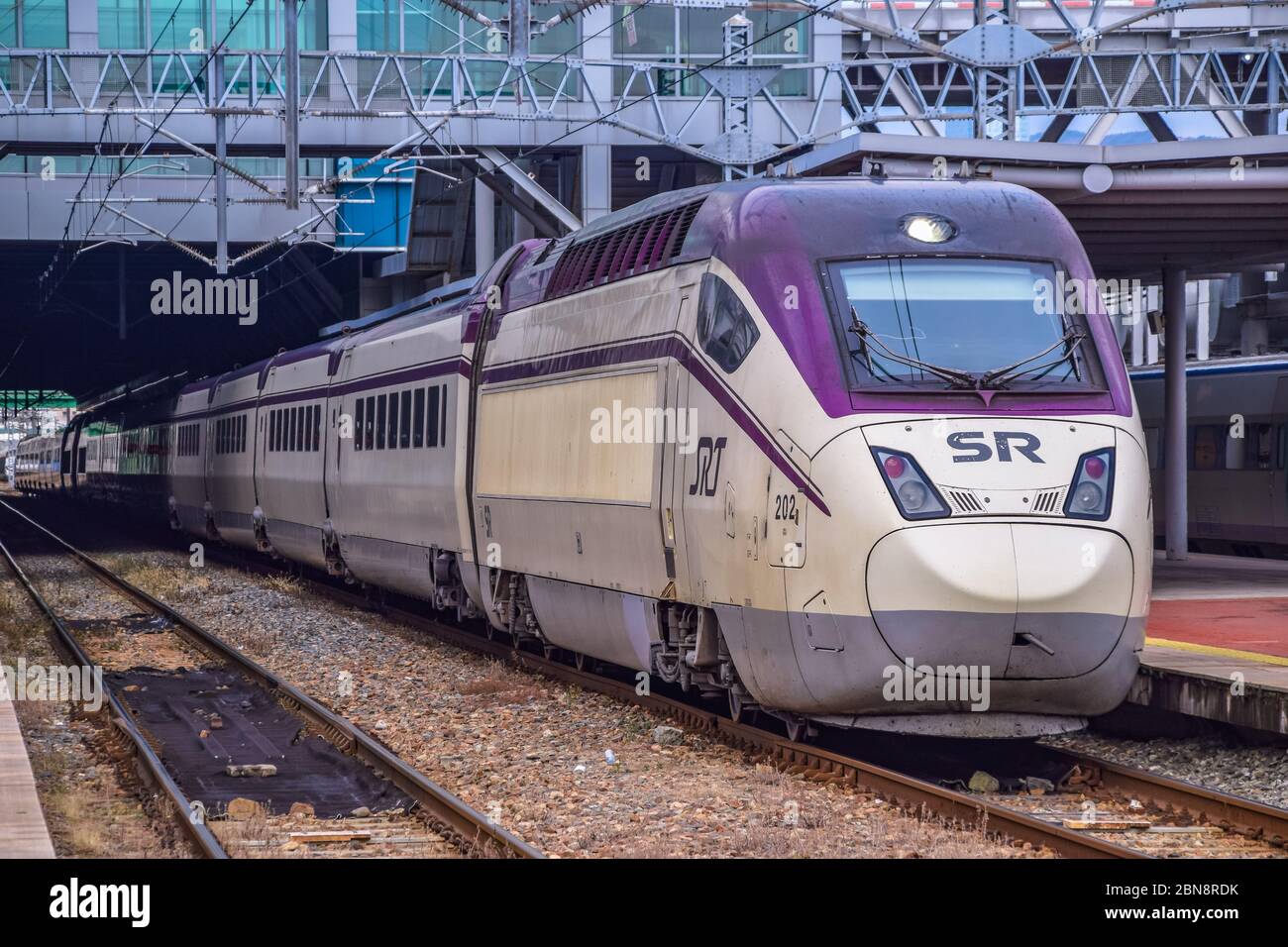 Busan,South Korea 1/18/2020 Korail Korea High Speed Rail KTX Trains in Busan Railway Station ...