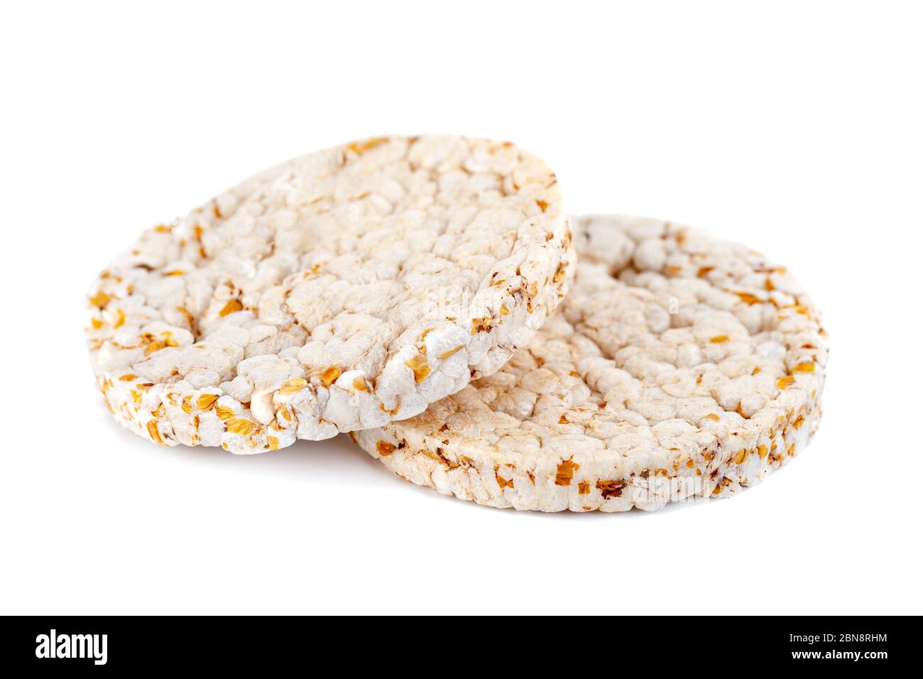 Corn crackers isolated on white background, Healthy snack Stock Photo ...