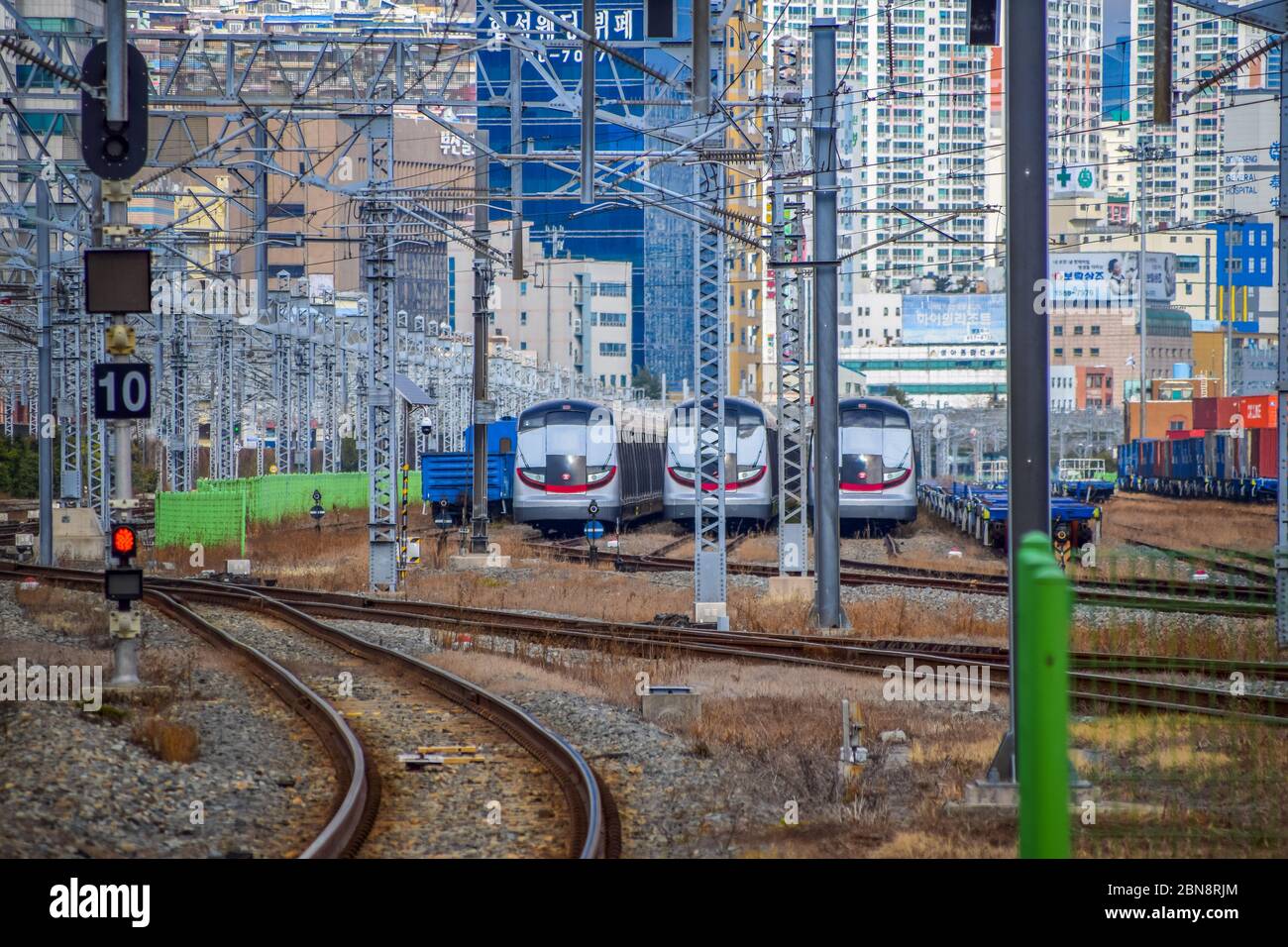 Busan,South Korea 1/18/2020 Korail Korea High Speed Rail KTX Trains in ...