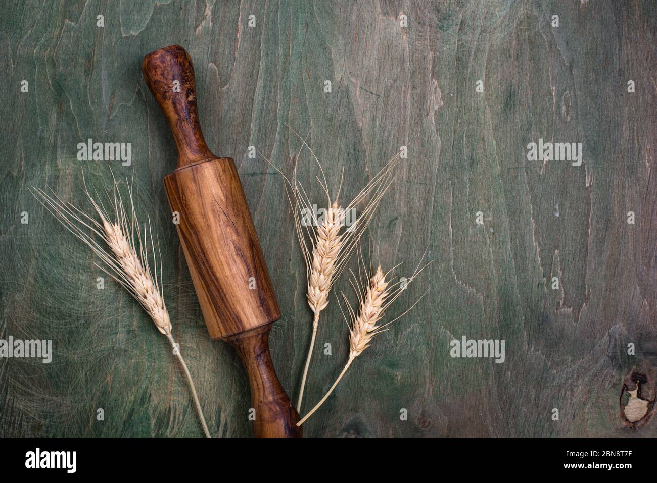 Baking concept with rolling pin Stock Photo - Alamy