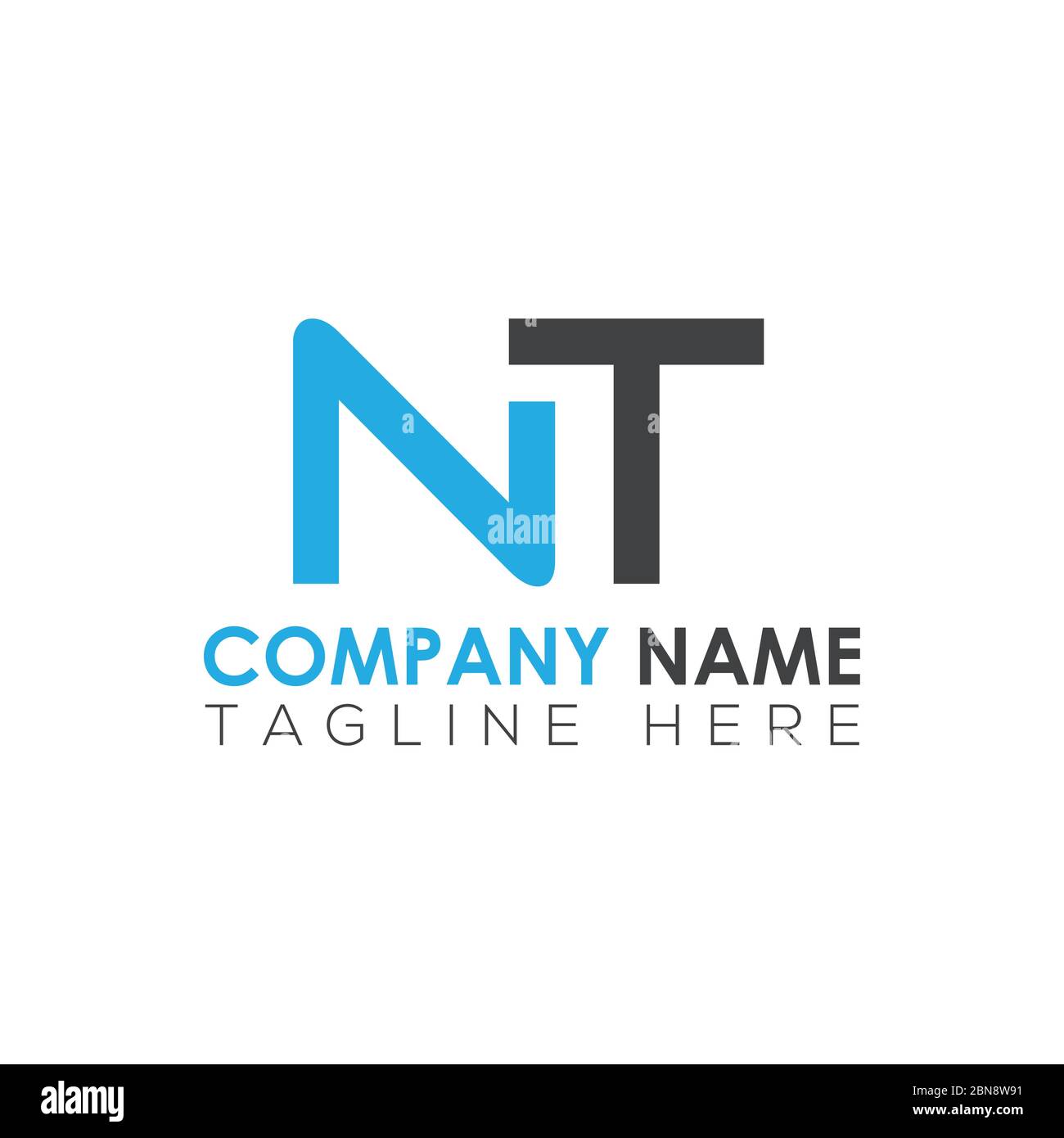 Initial Letter NT Logo Design Vector Template. Creative Abstract NT ...