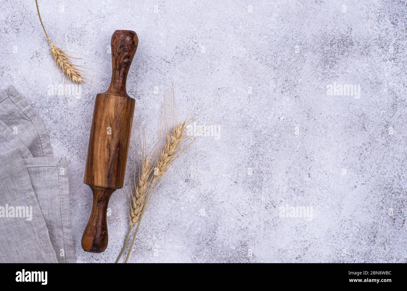 Baking concept with rolling pin Stock Photo - Alamy