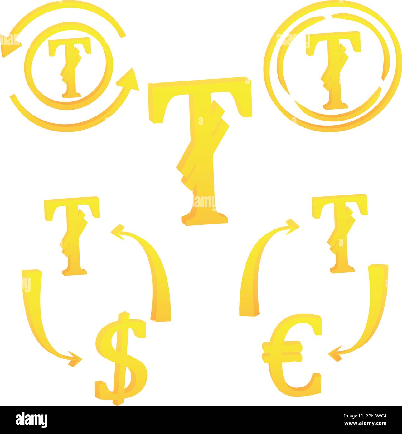 Tugrik Mongolia currency symbol set of icon Stock Vector Image & Art ...