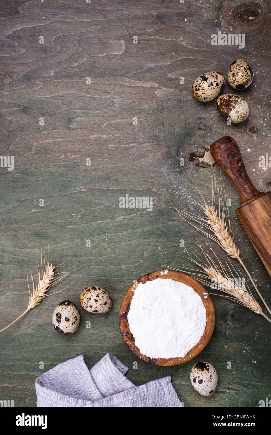 Baking concept with rolling pin Stock Photo - Alamy