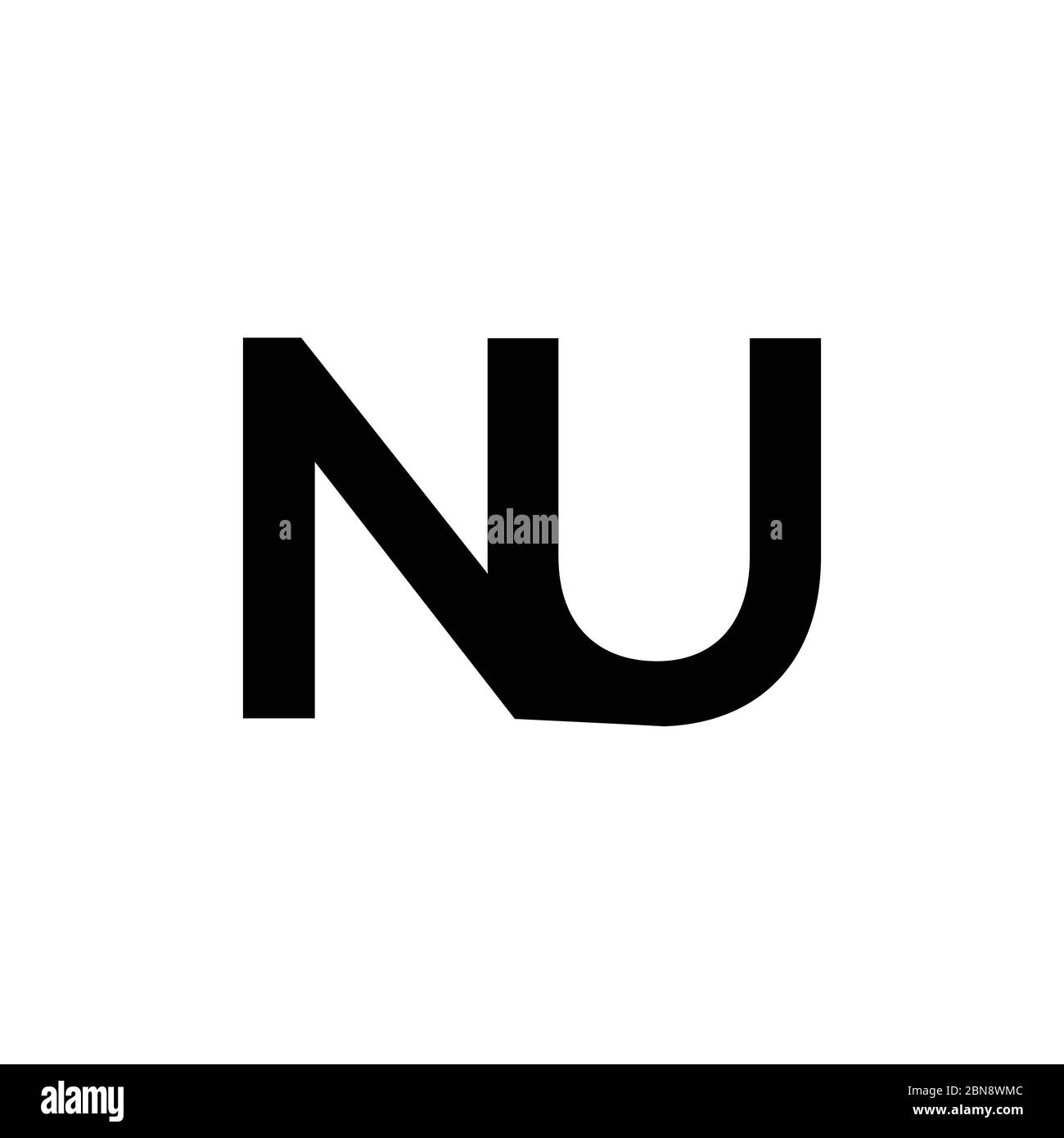 Initial Letter NU Logo Design Vector Template. Creative Abstract NU ...