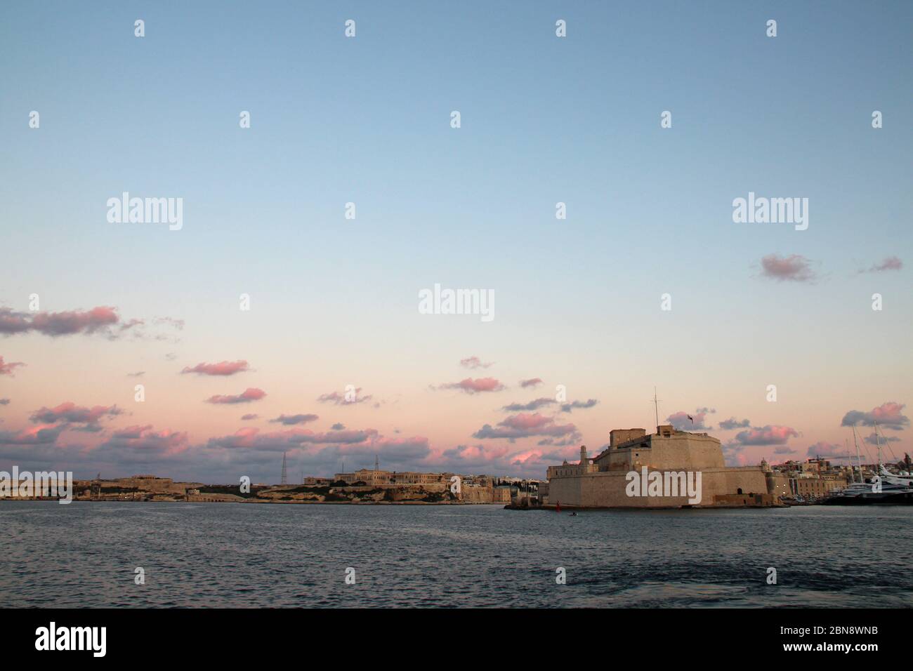 kalkara and mediterranean coast from valletta in malta Stock Photo - Alamy
