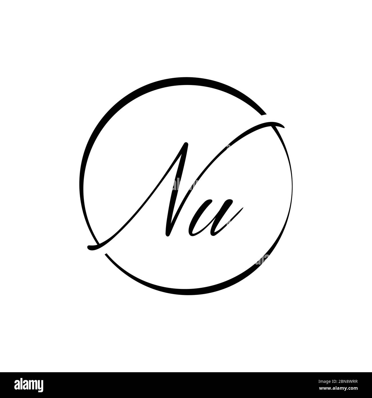 Initial Letter NU Logo Design Vector Template. Creative Abstract NU ...