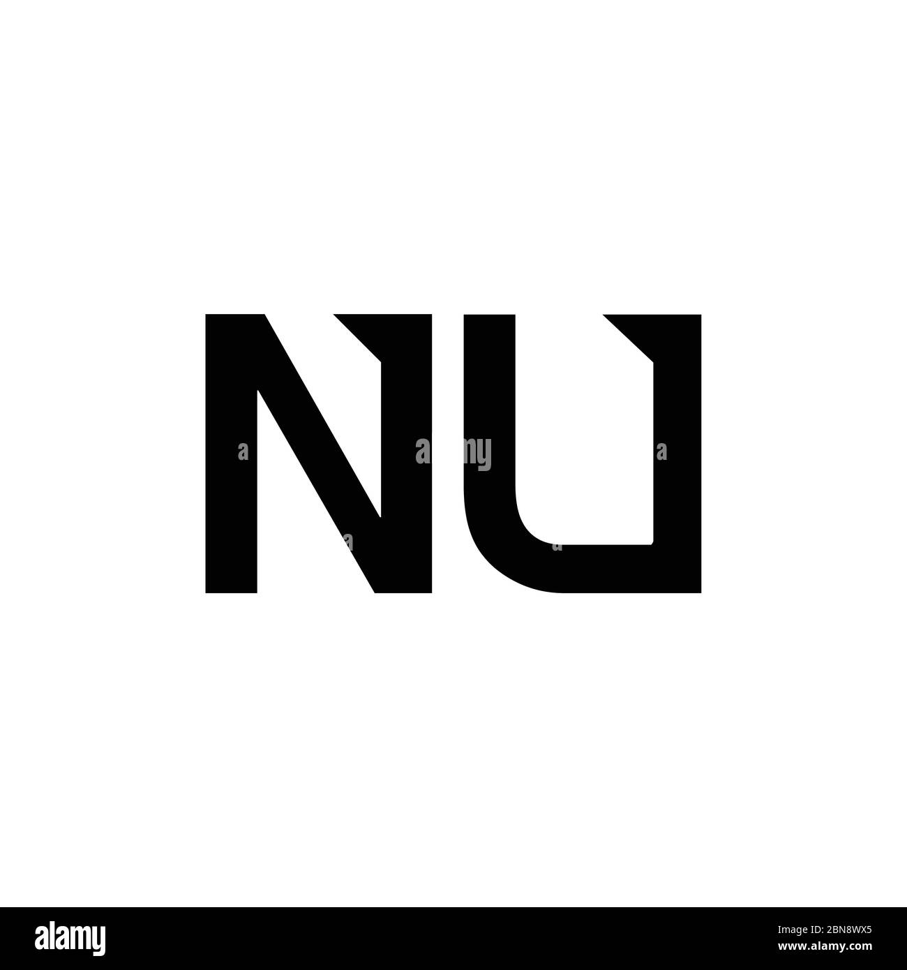 Initial Letter NU Logo Design Vector Template. Creative Abstract NU ...