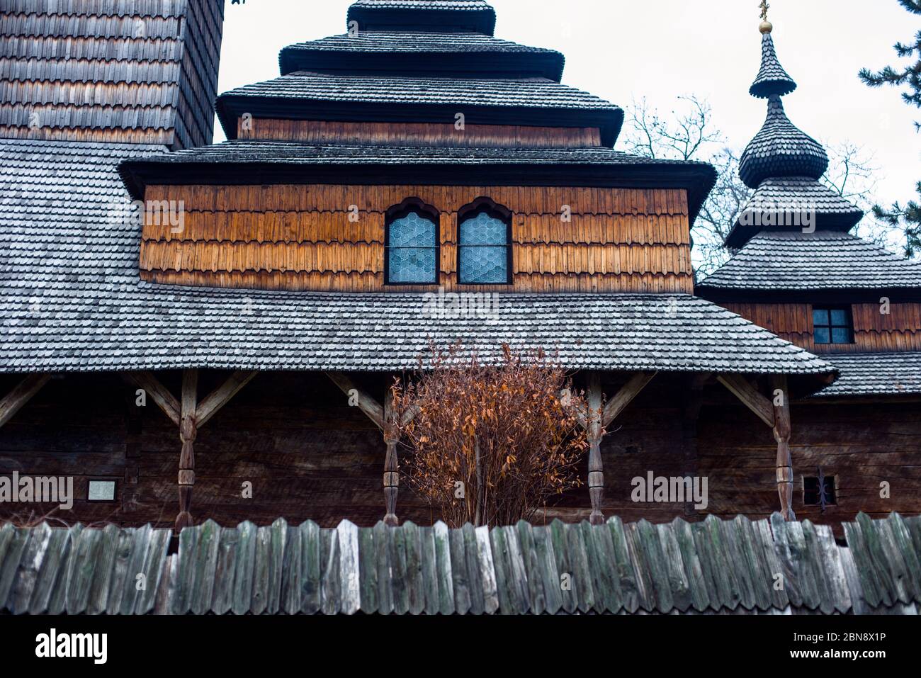 ancient wooden house with beautiful old windows Stock Photo - Alamy
