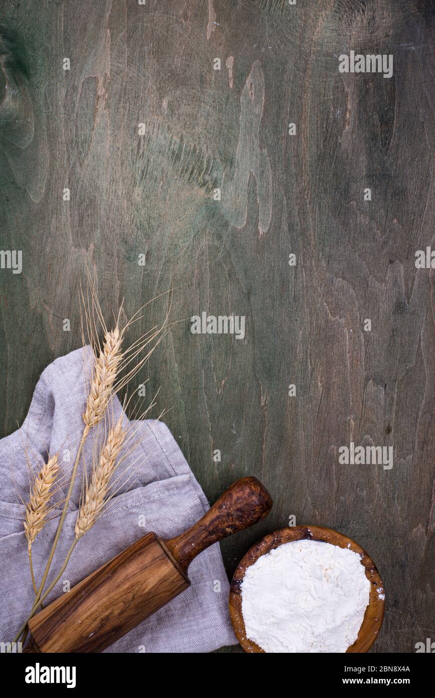 Baking concept with rolling pin Stock Photo - Alamy