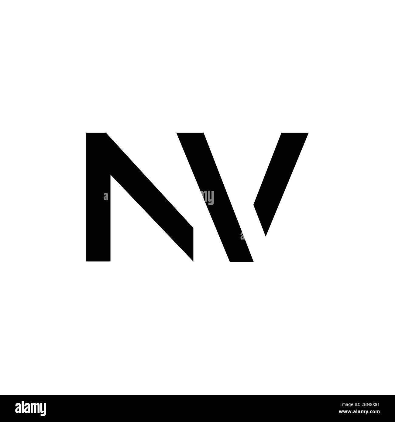Initial Letter NV Logo Design Vector Template. Creative Abstract NV ...
