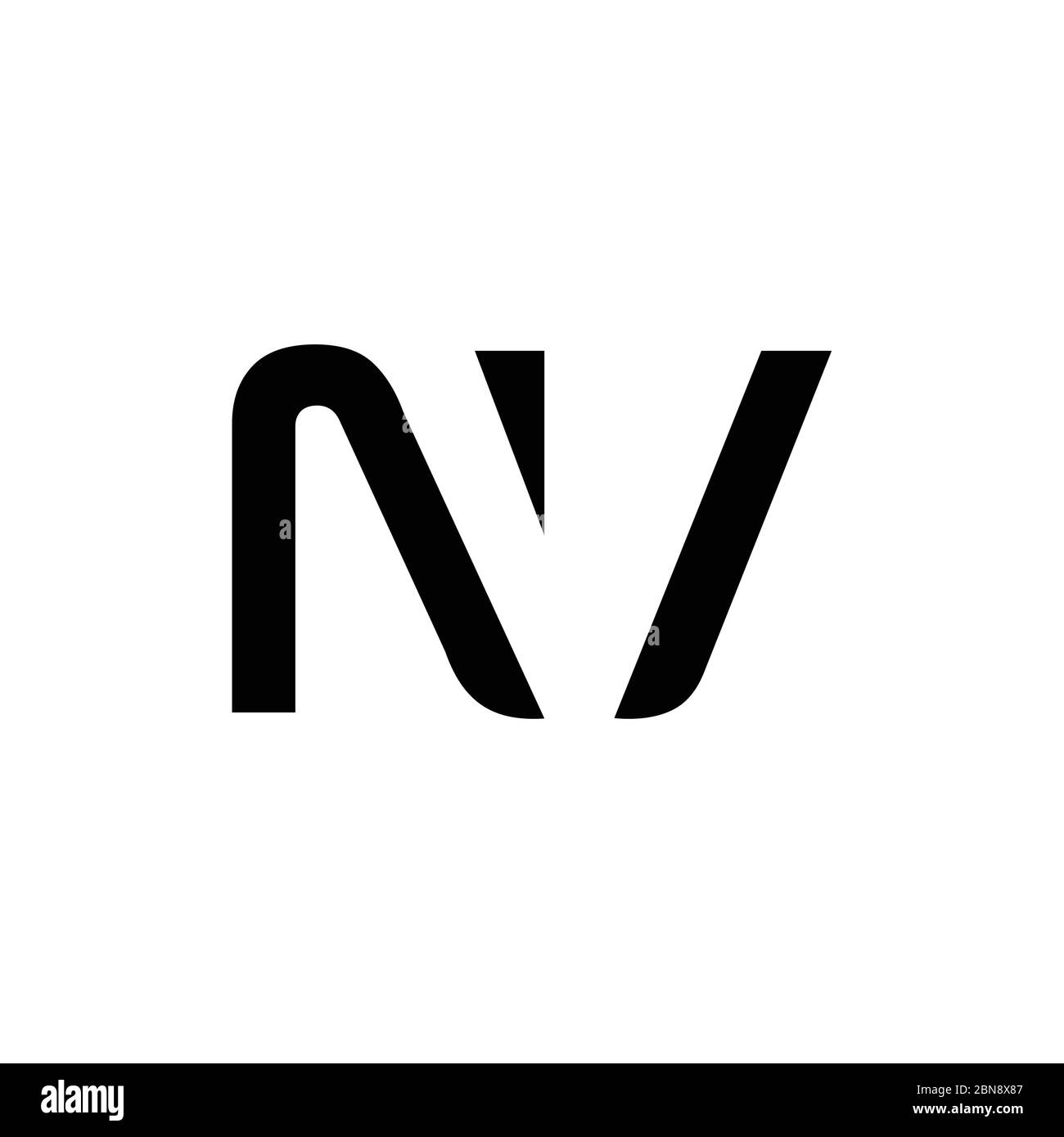 Initial Letter NV Logo Design Vector Template. Creative Abstract NV ...