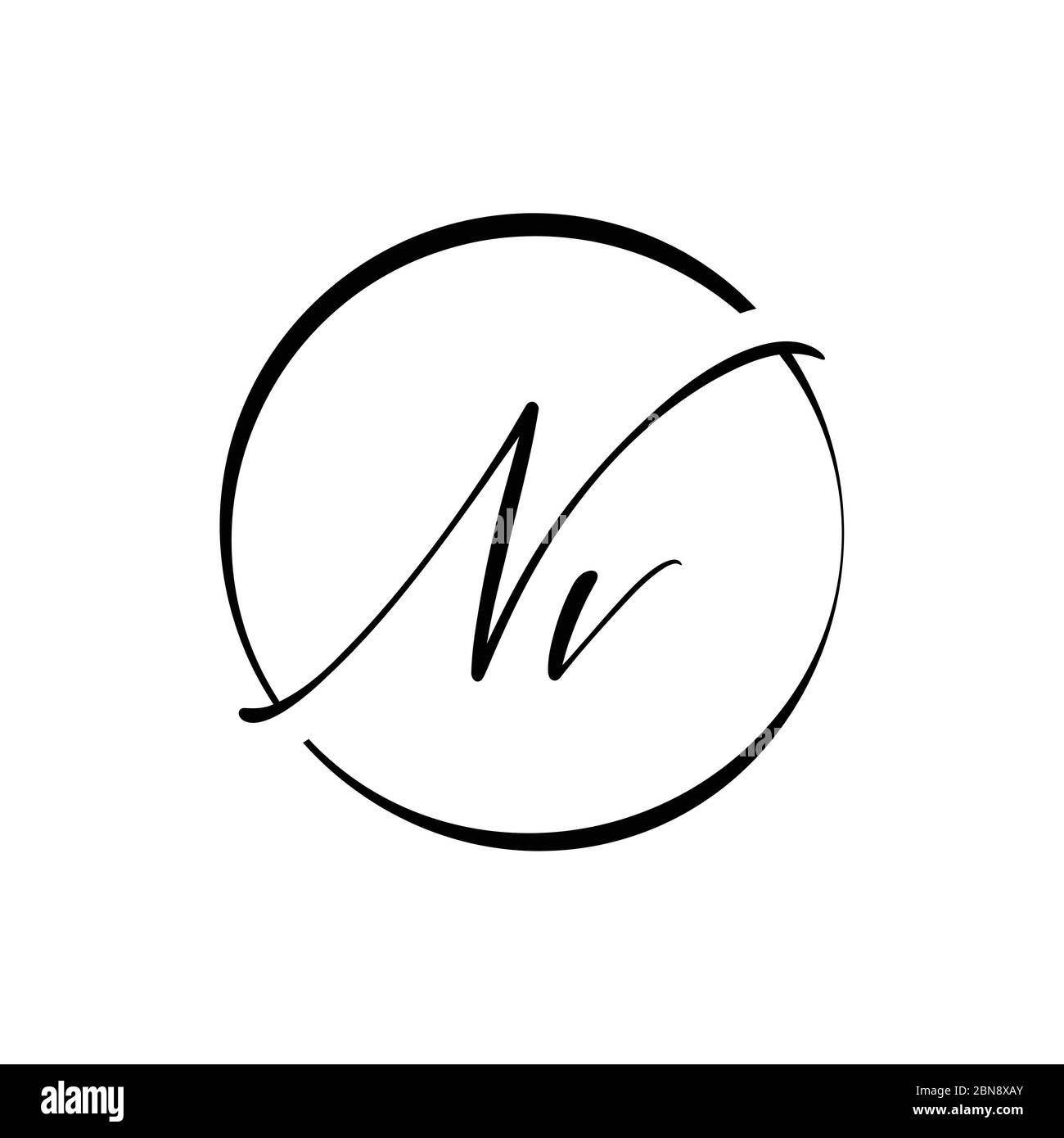 Initial Letter NV Logo Design Vector Template. Creative Abstract NV ...