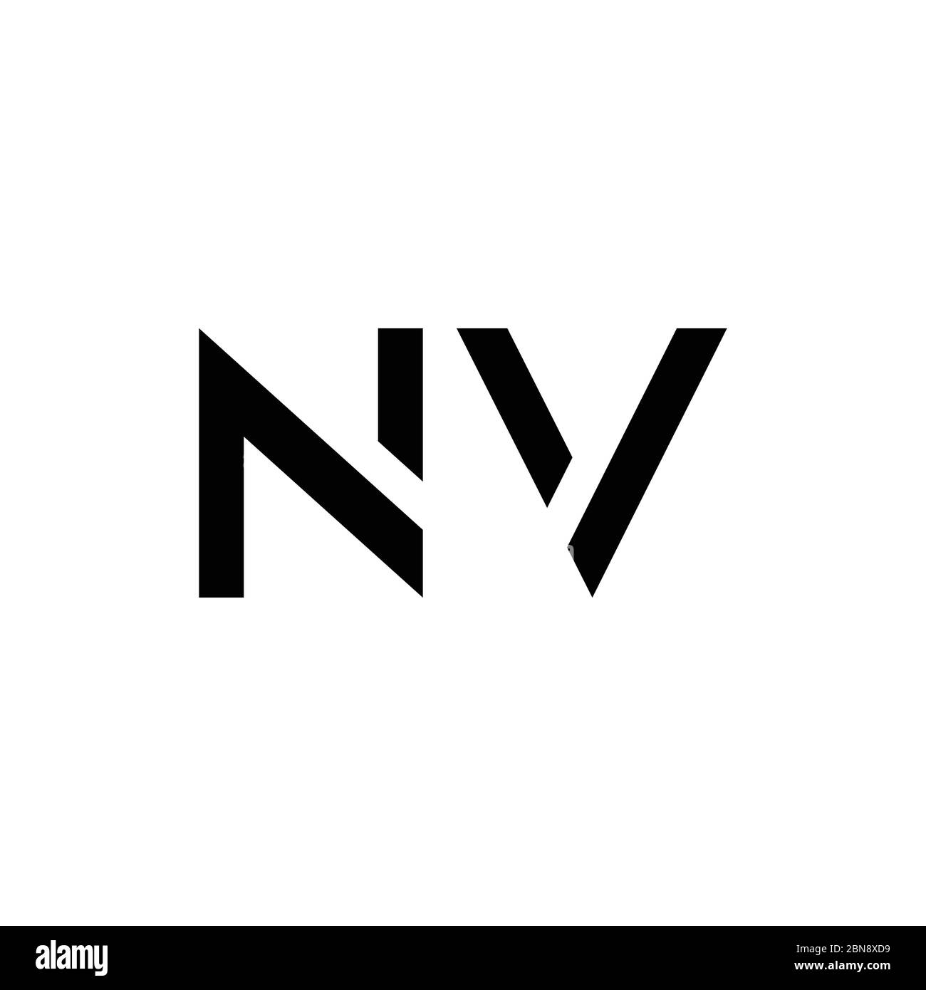 Initial Letter NV Logo Design Vector Template. Creative Abstract NV ...