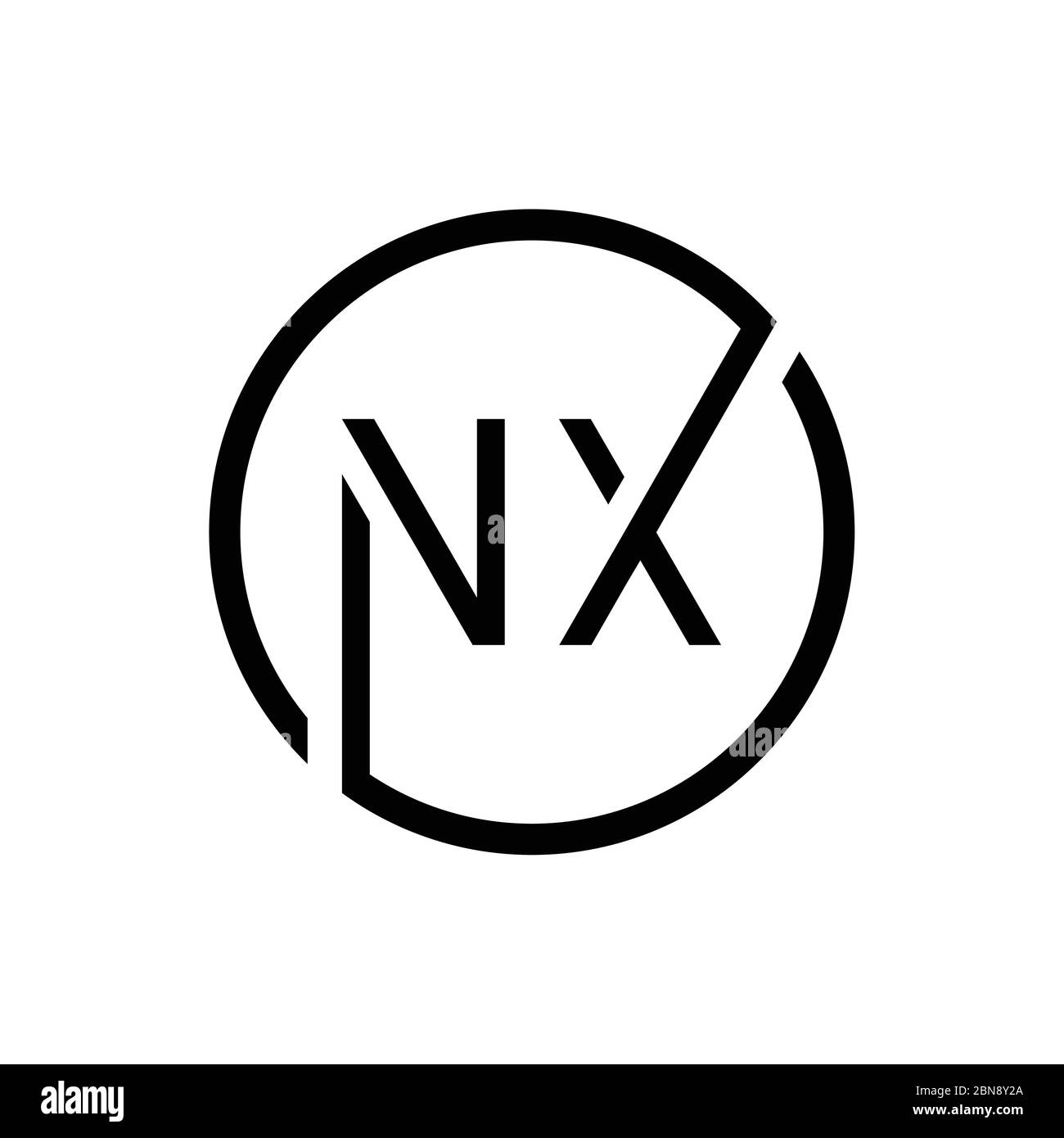 Initial Letter NX Logo Design Vector Template. Creative Abstract NX ...
