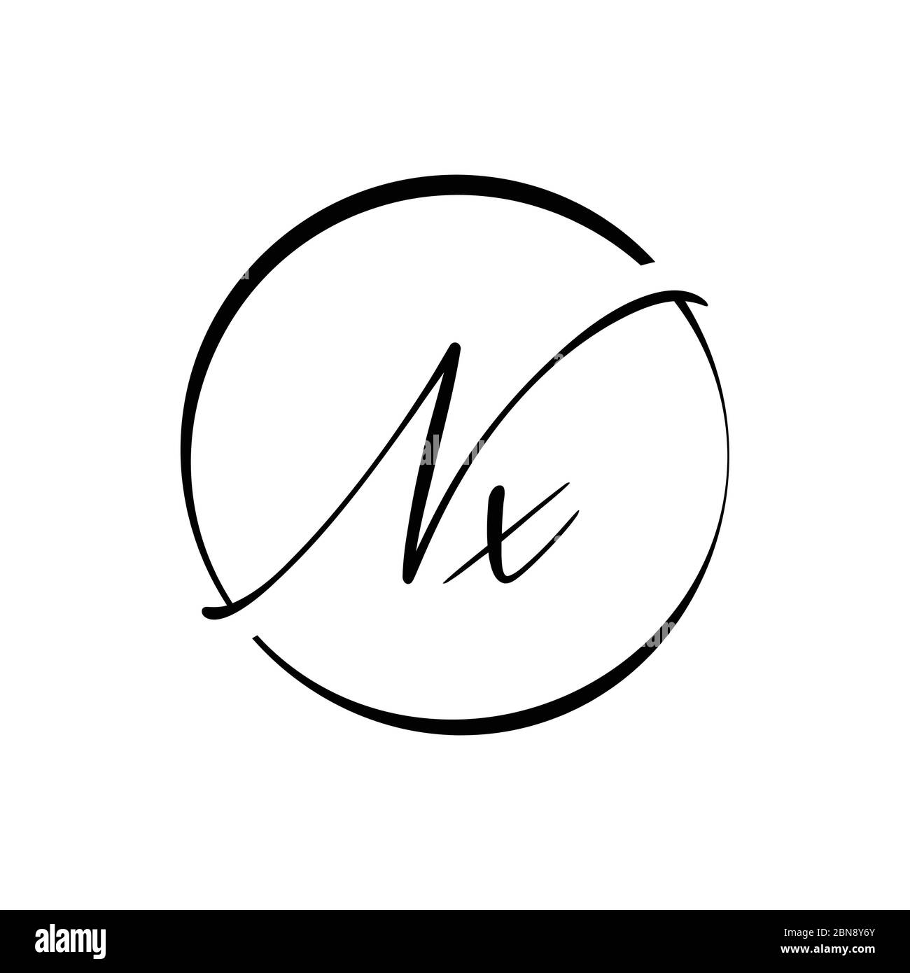 Initial Letter NX Logo Design Vector Template. Creative Abstract NX ...