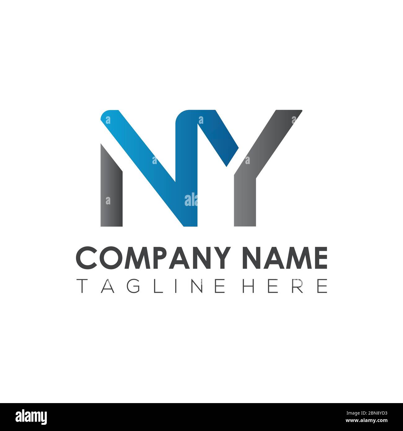 Initial Letter NY Logo Design Vector Template. Creative Abstract NY ...
