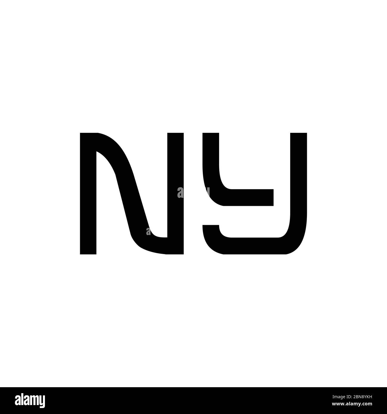 Initial Letter NY Logo Design Vector Template. Creative Abstract NY ...