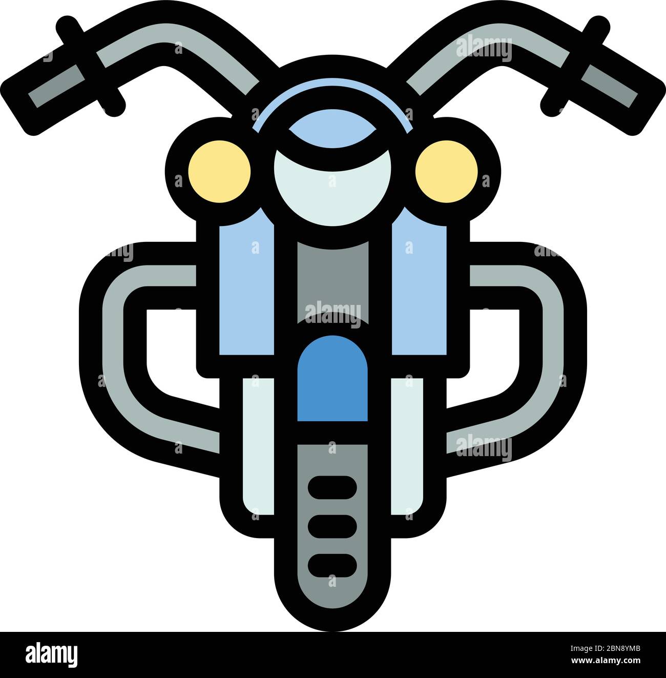 Chopper bike icon. Outline chopper bike vector icon for web design ...