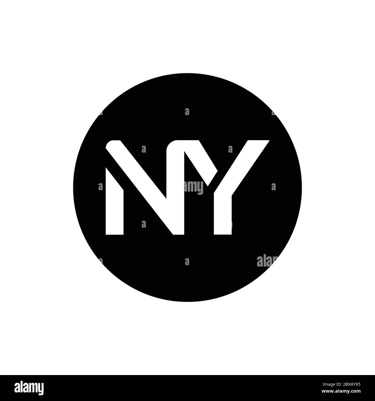 Initial Letter NY Logo Design Vector Template. Creative Abstract NY ...
