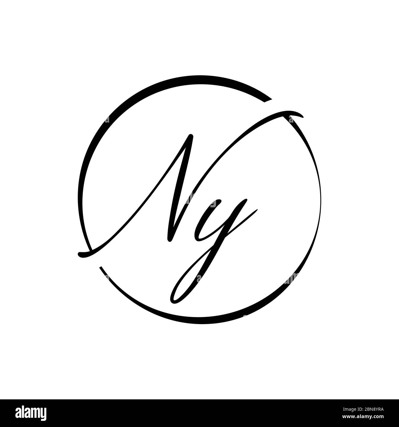 Initial Letter NY Logo Design Vector Template. Creative Abstract NY ...
