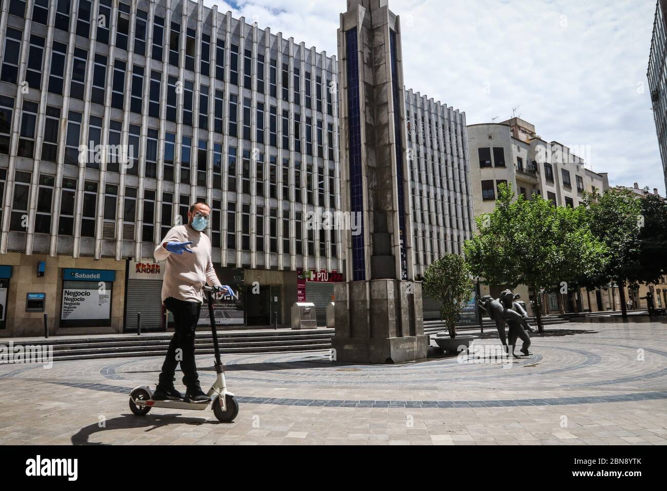 Malaga, Spain. May 13, 2020: 13 May 2020 (Malaga) Citizens use mask as ...