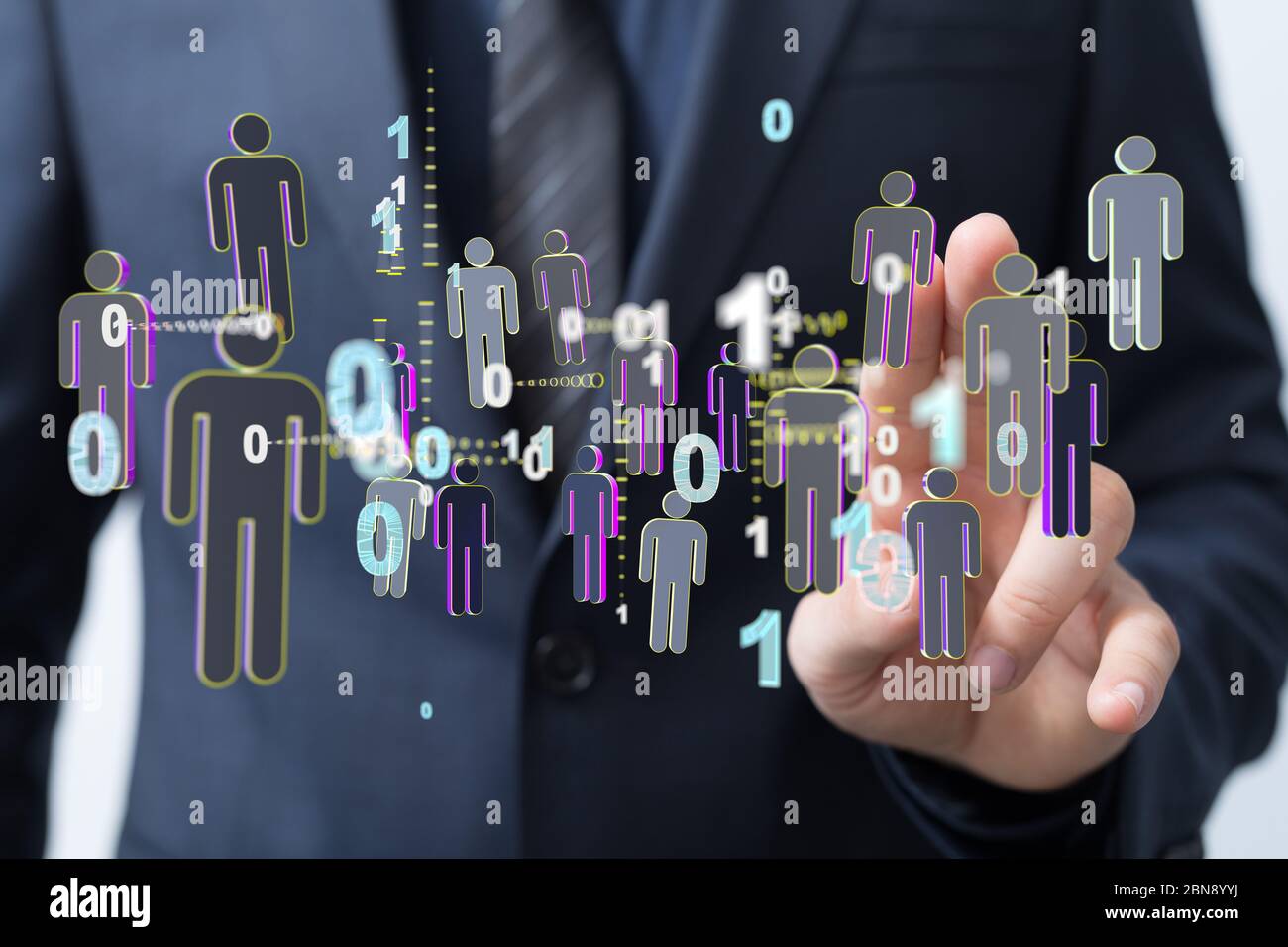 A connected symbols for digital, interactive and global communication ...