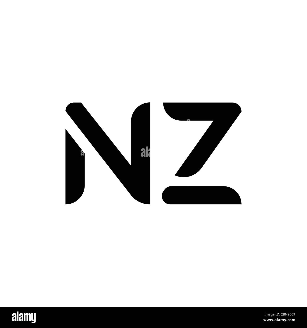 Initial Letter NZ Logo Design Vector Template. Creative Abstract NZ ...
