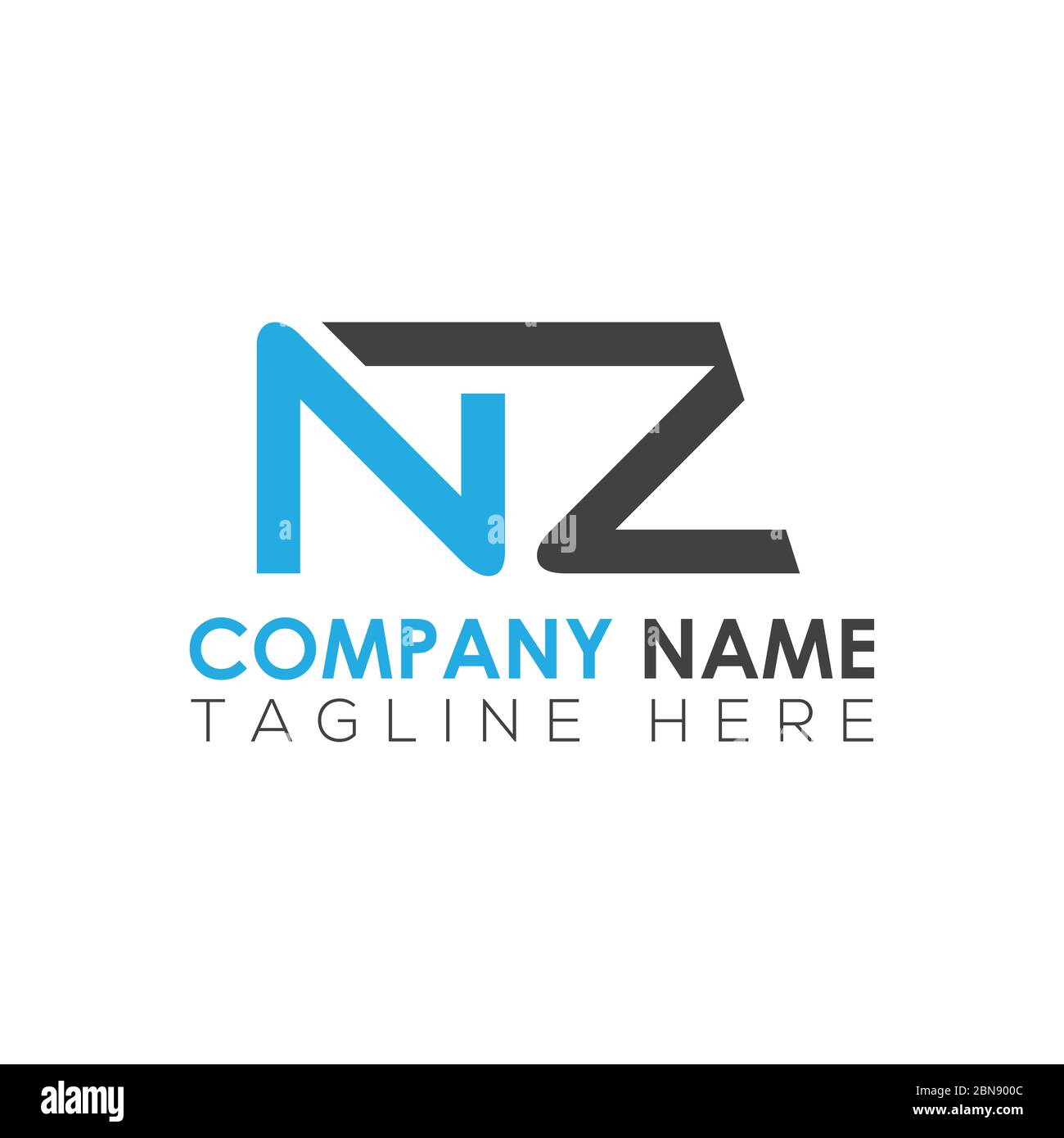 Initial Letter NZ Logo Design Vector Template. Creative Abstract NZ ...