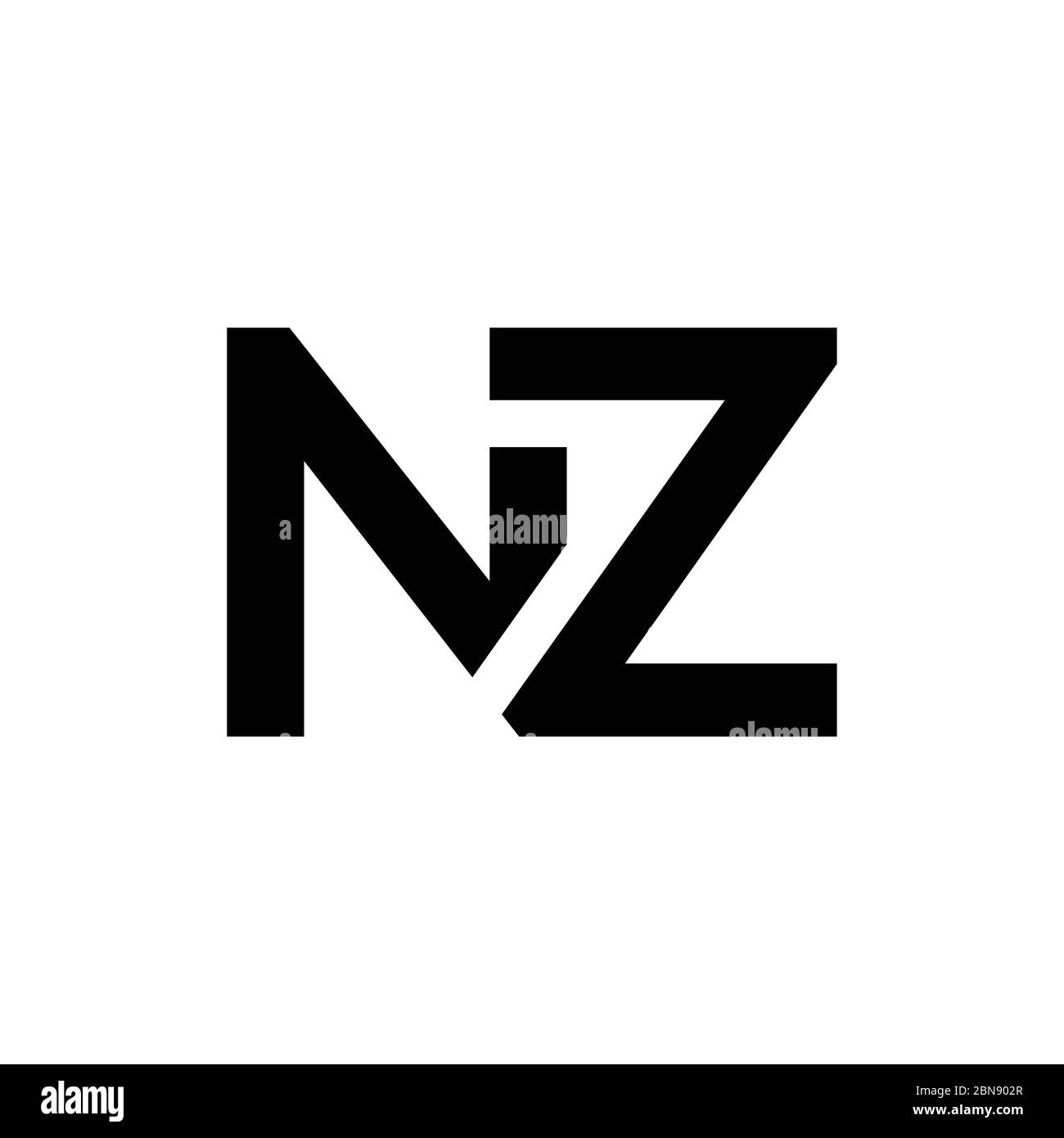 Initial Letter NZ Logo Design Vector Template. Creative Abstract NZ ...