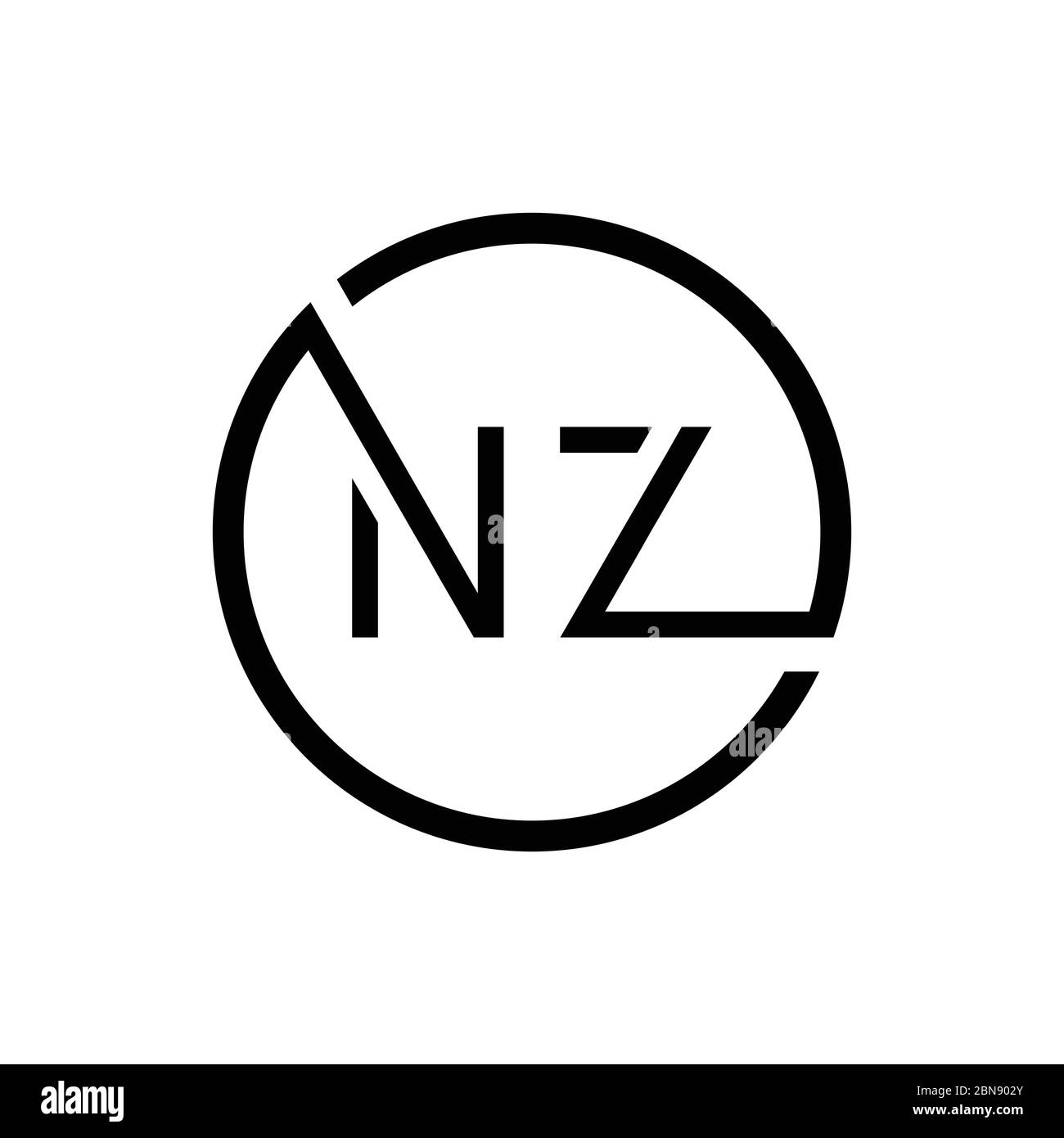 Initial Letter NZ Logo Design Vector Template. Creative Abstract NZ ...