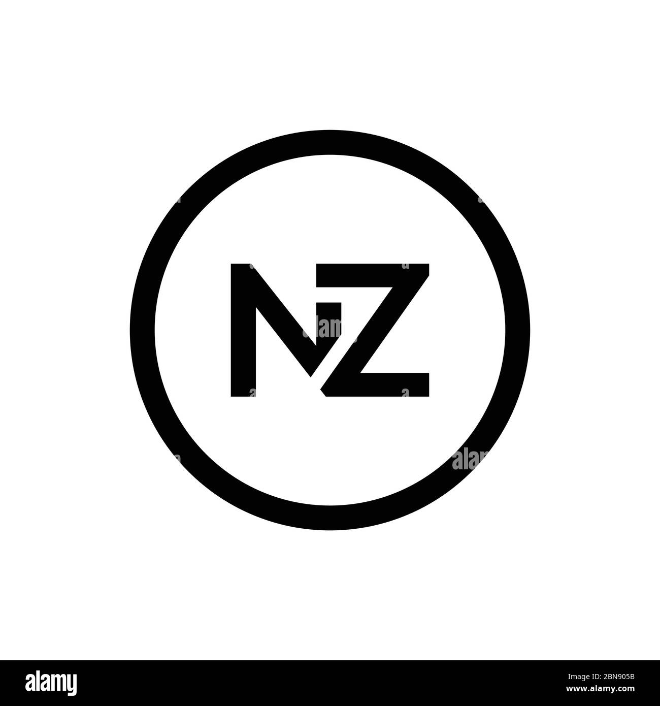 Initial Letter NZ Logo Design Vector Template. Creative Abstract NZ ...