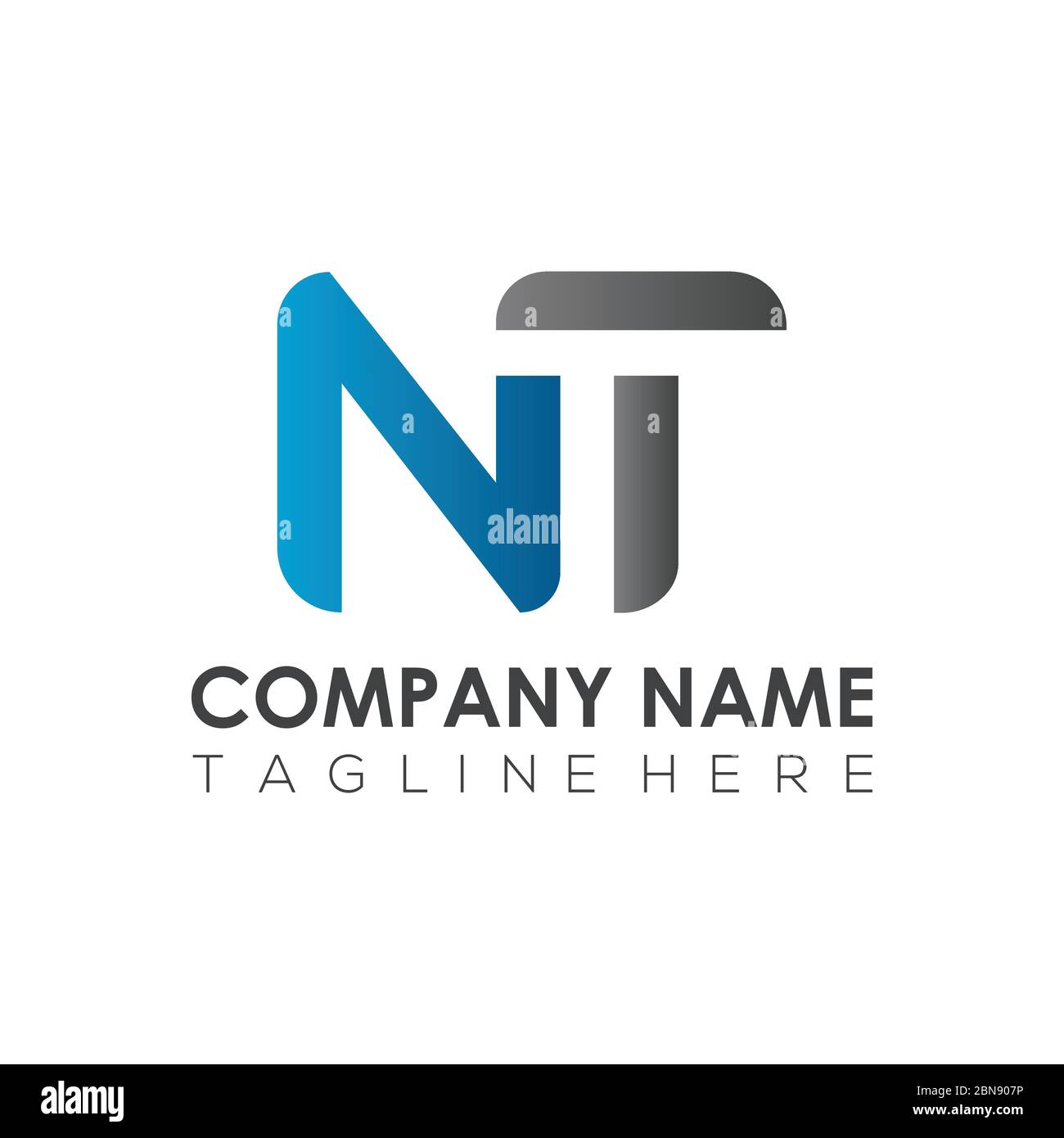 Initial Letter NT Logo Design Vector Template. Creative Abstract NT ...