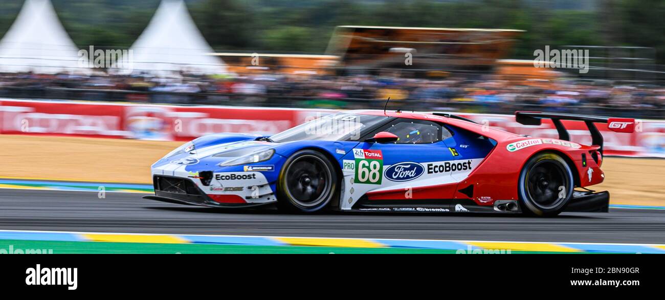 Le Mans / France - June 15-16 2019: 24 hours of Le Mans, Ford Chip ...