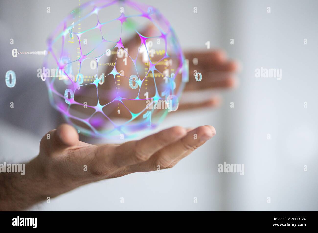 A connected symbols for digital, interactive and global communication ...