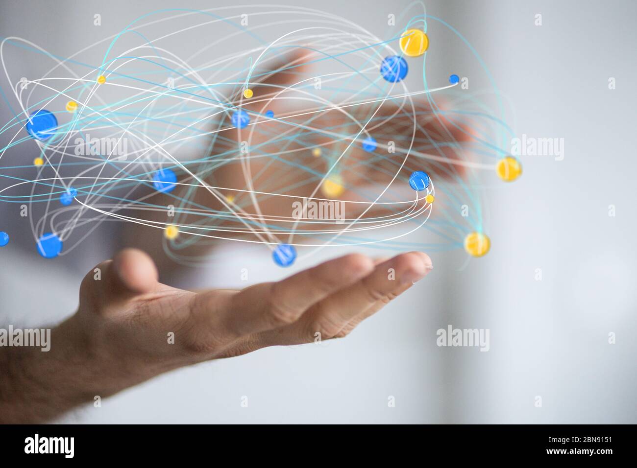 A 3d social human connection concept Stock Photo - Alamy