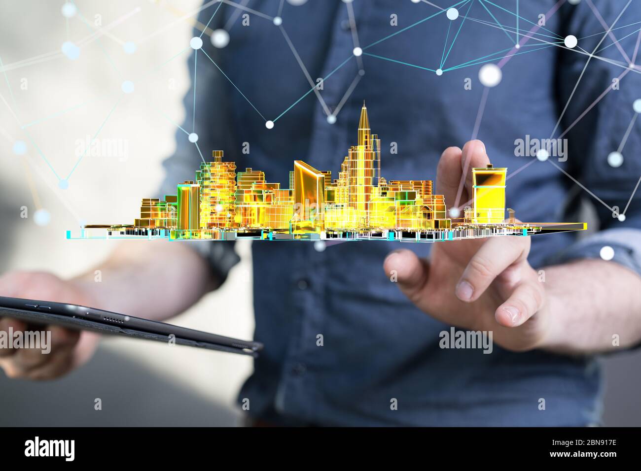 A city of tech Stock Photo - Alamy