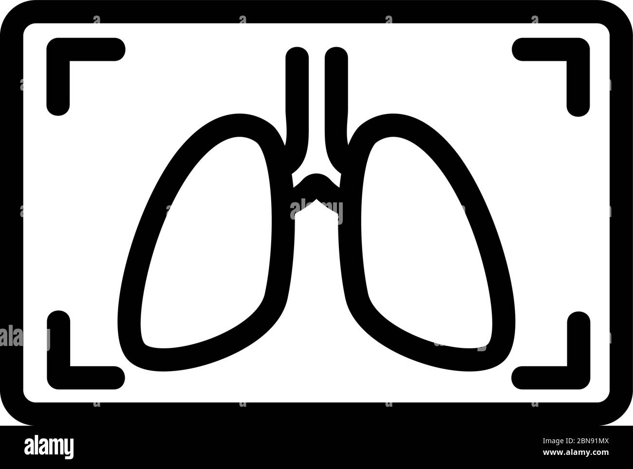 lung scanner icon vector outline illustration Stock Vector Image & Art ...