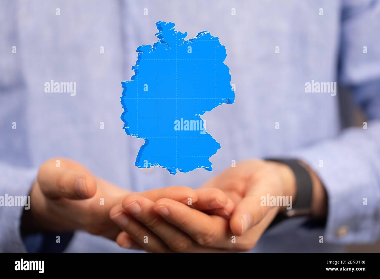 A Abstract of germany map network, internet and global connection ...