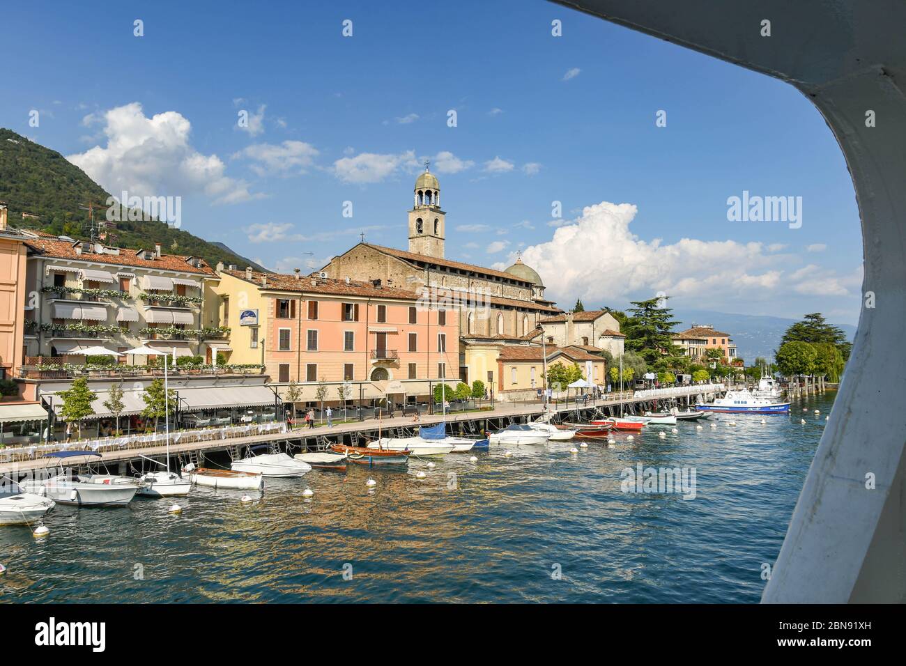 SALO, ITALY - SEPTEMBER 2018: Lakefront of the town of Salo on Lake ...