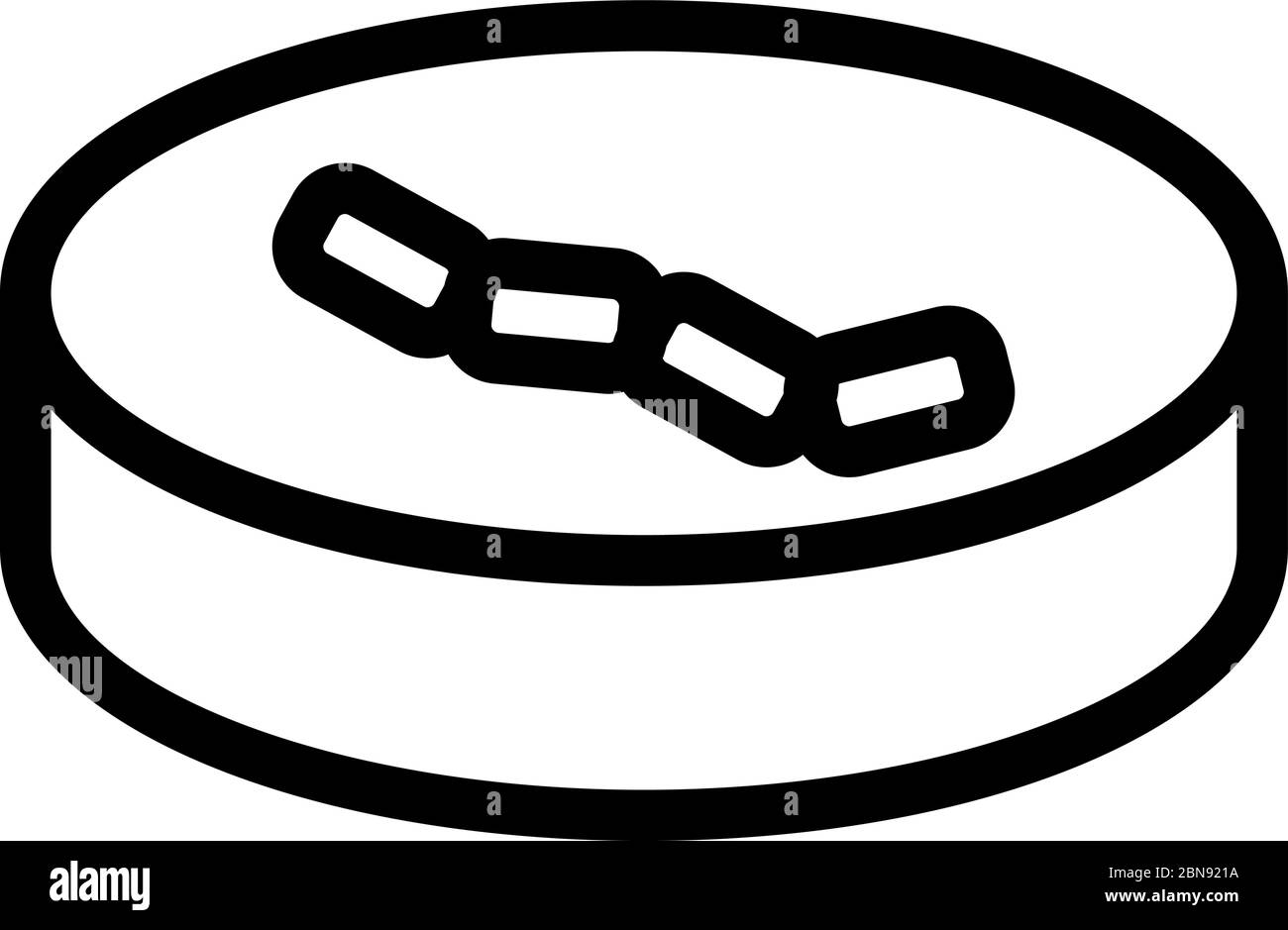 mycobacterium tuberculosis on test surface icon vector outline ...