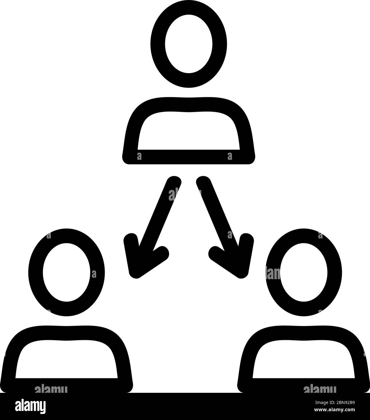 spread of human infection icon vector outline illustration Stock Vector ...