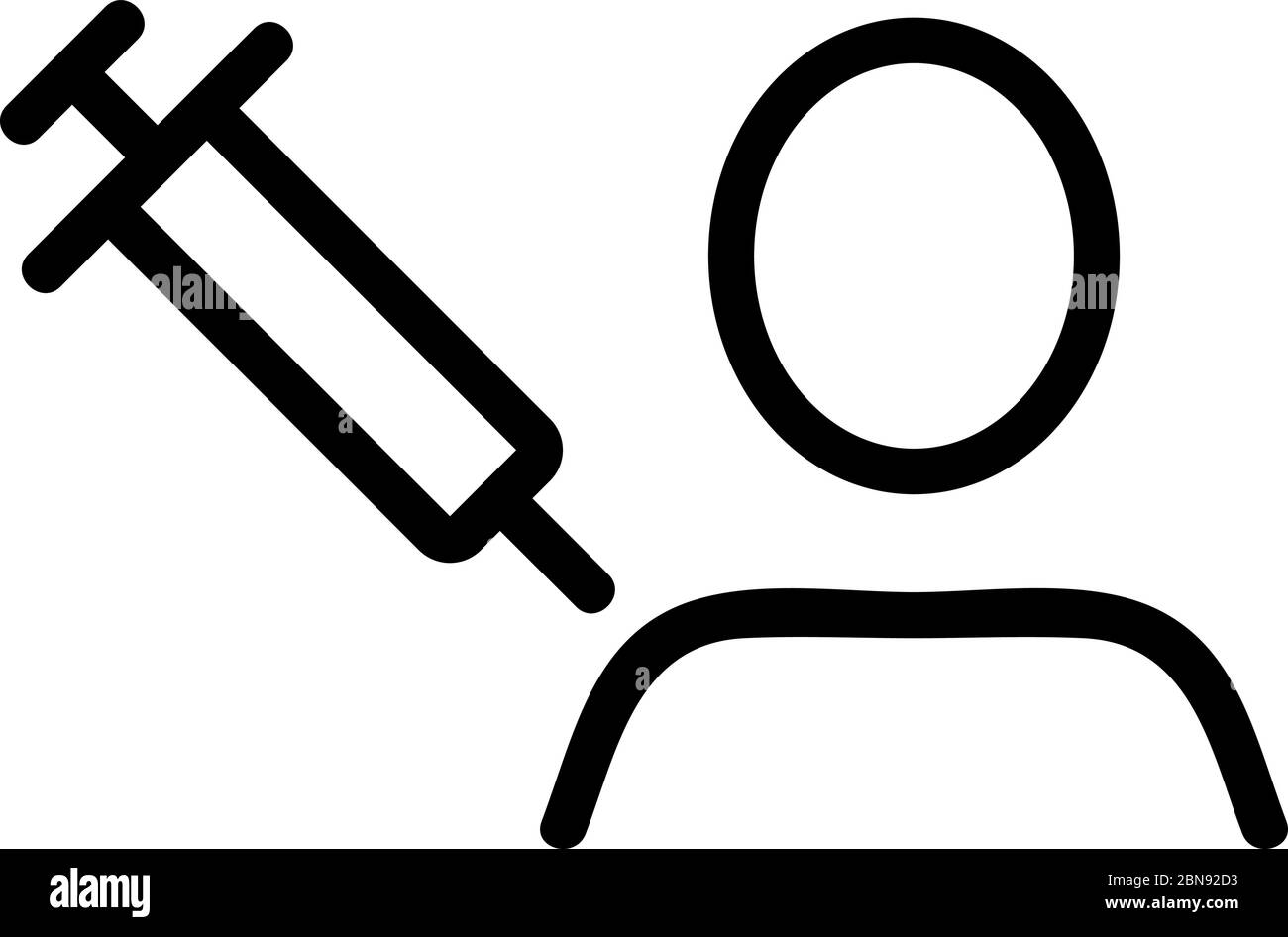 human shoulder injection icon vector outline illustration Stock Vector ...