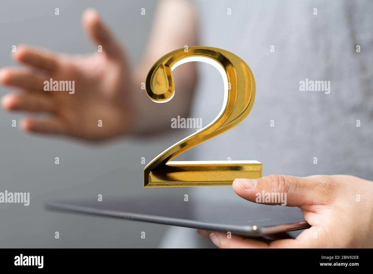 A 3d 2 Years or award Anniversary Illustration Stock Photo - Alamy