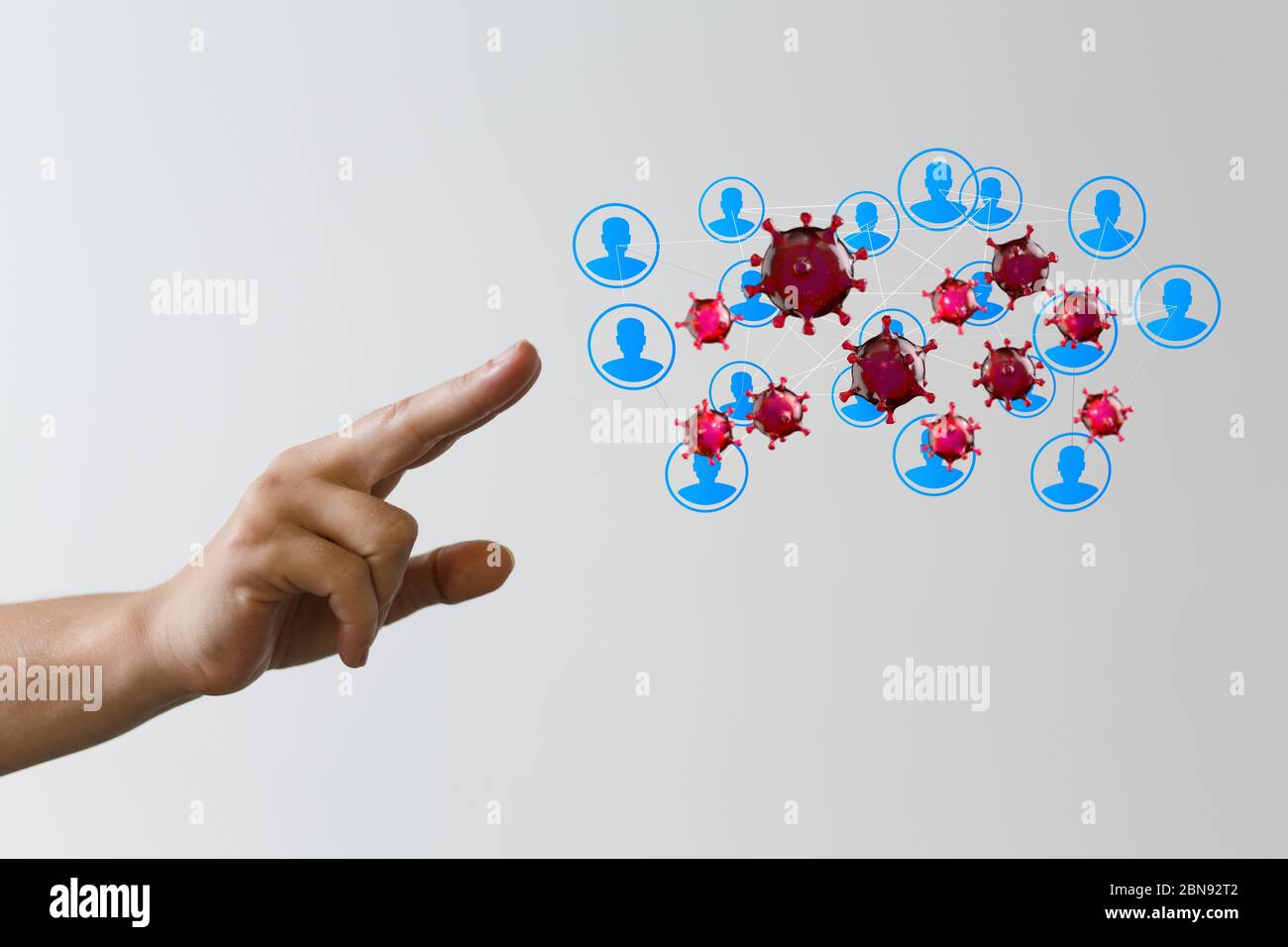 A flu virus attack digital 3d Stock Photo - Alamy