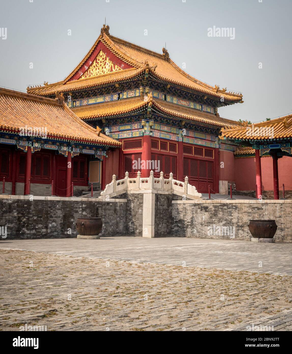 Solon Tower, Gate of Supreme Harmony, Forbidden City, Beijing Stock ...