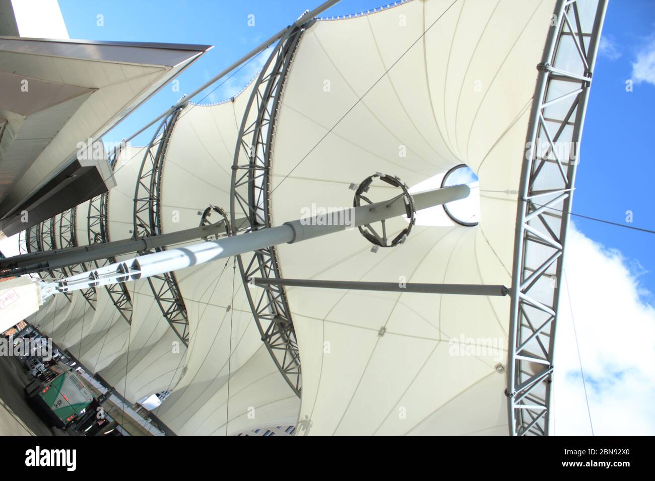 artistic overhang at a bus station Stock Photo - Alamy