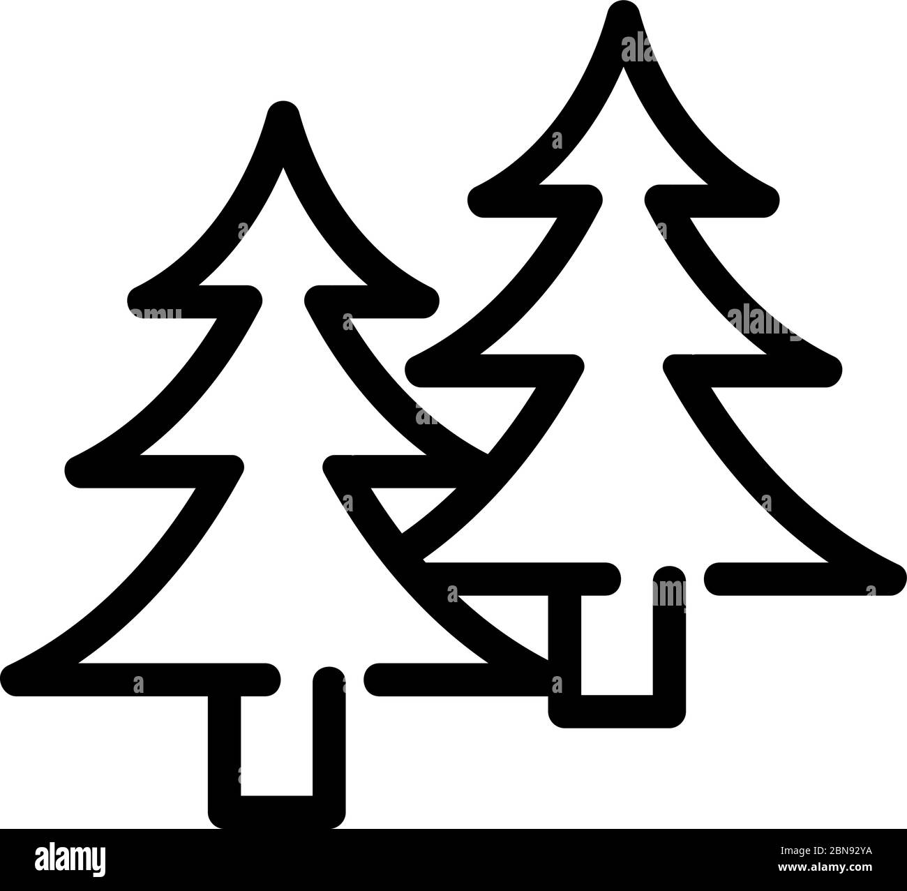 coniferous forest icon vector outline illustration Stock Vector Image ...