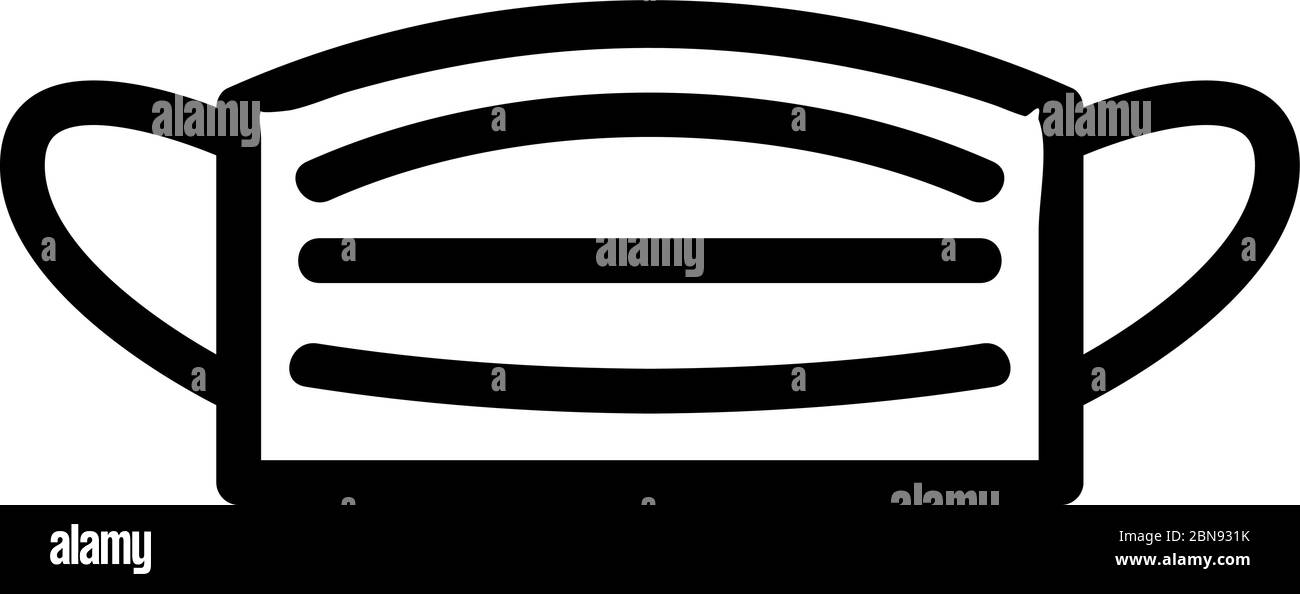 medical face shield icon vector outline illustration Stock Vector Image ...