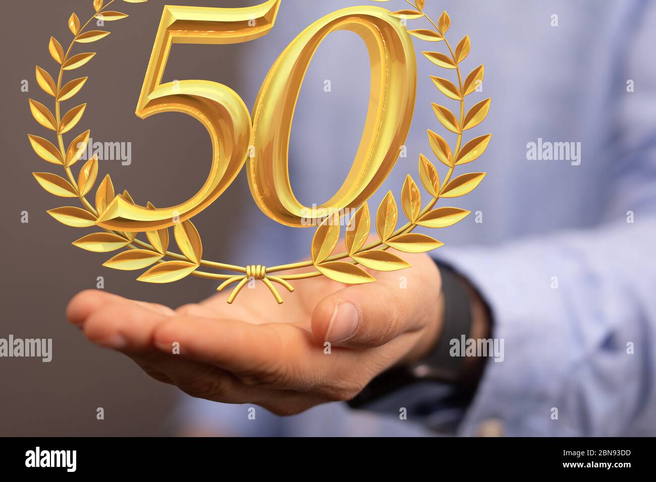 A 50 years anniversary celebration logotype with elegant celebration ...